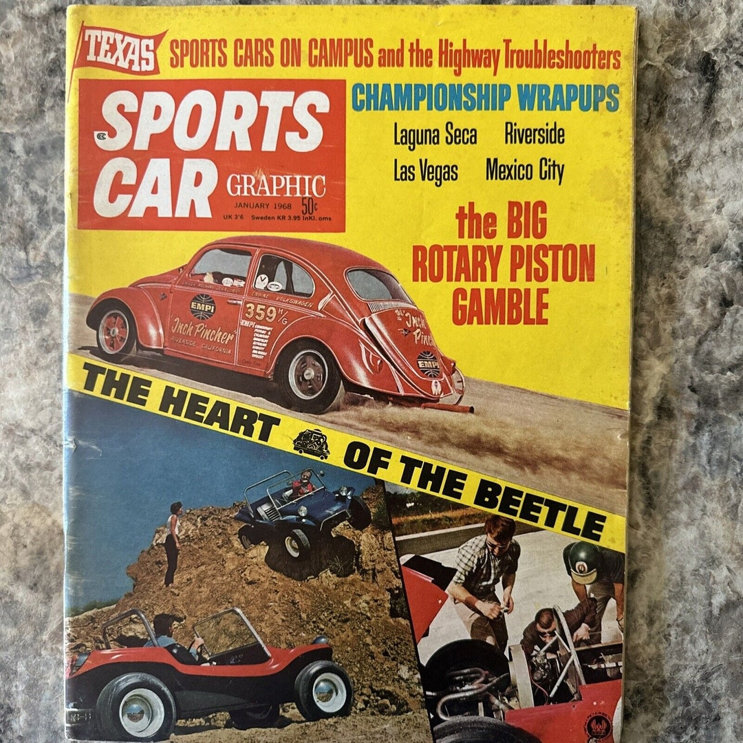 Sports Car Graphic Magazine January 1968 Volkswagen Beetle - Etsy