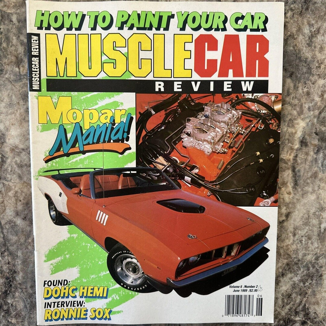 Muscle Car Review Magazine June 1989 - Etsy
