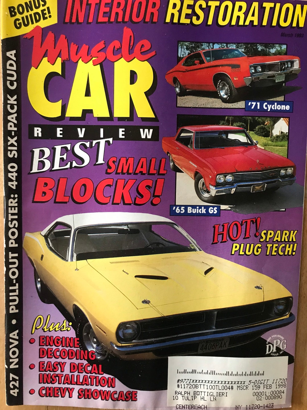 Muscle Car Review Magazine March 1993 - Etsy