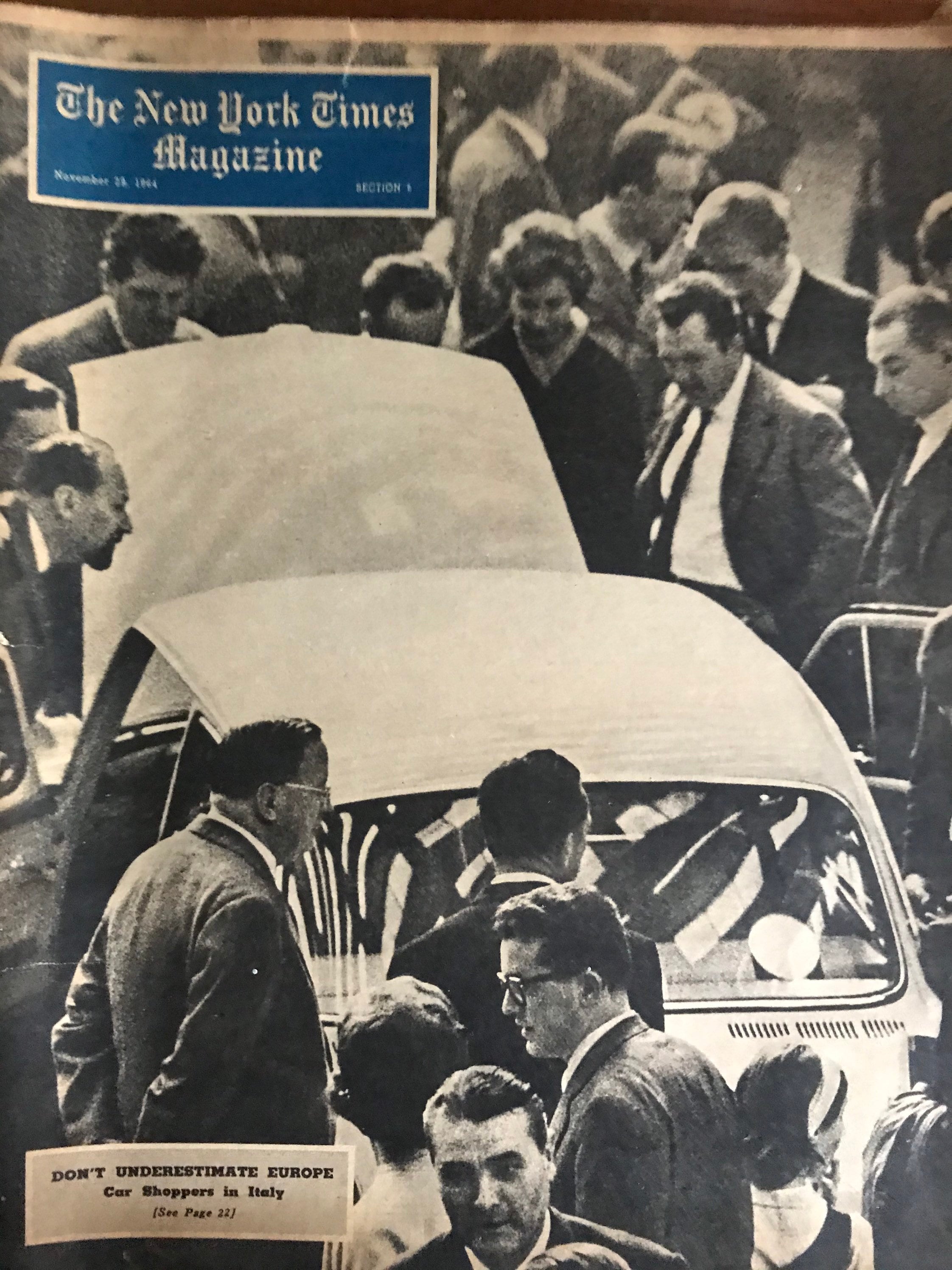 The New York Times Magazine 29 november 1964 - Etsy Nederland