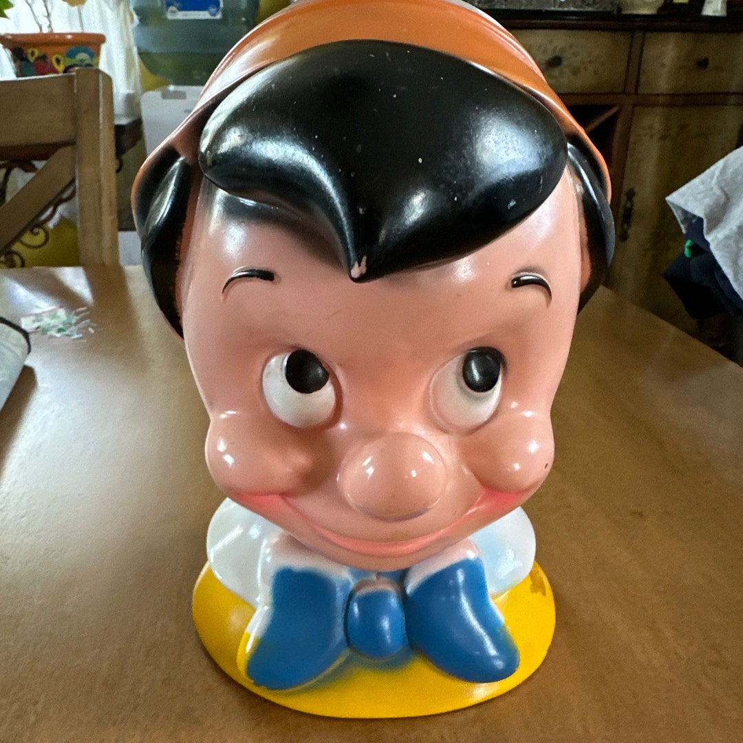 Disney 1971 10” Pinocchio Piggy Bank - Etsy