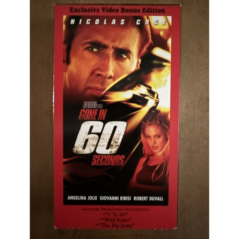 Gone in 60 Seconds (VHS, 2001, Exclusive Video Bonus Edition) - Etsy