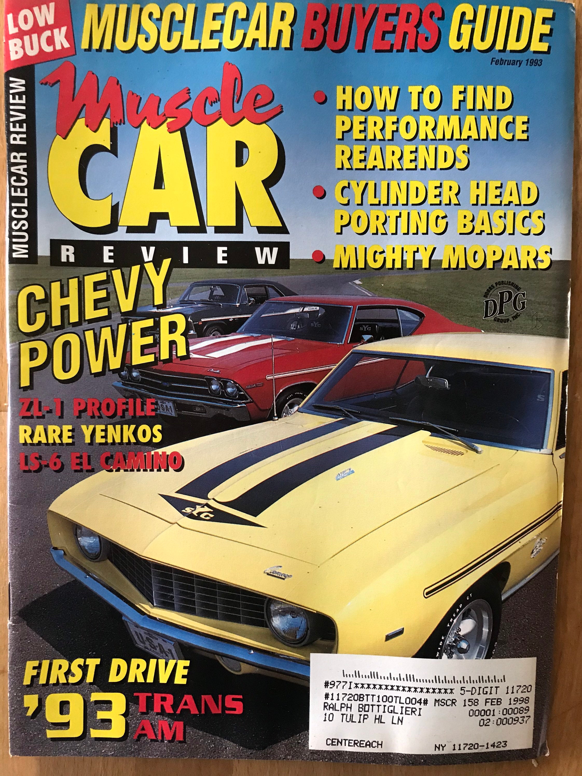 Muscle Car Review Magazine Febrero 1993 - Etsy España