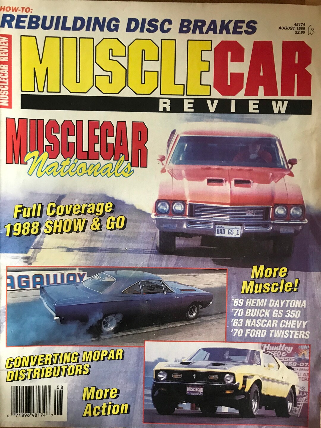 Musclecar Review Magazine August 1988 - Etsy