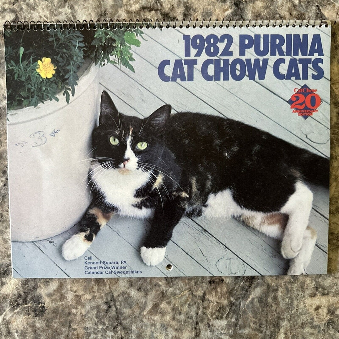 Vintage 1982 Purina Cat Chow Cats Calendar - Etsy