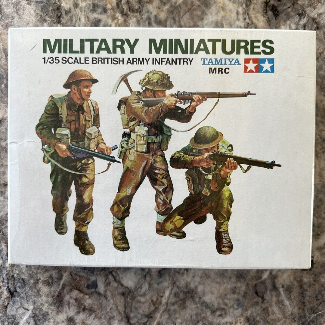Vtg 1970s Tamiya Military Miniatures 1/35 British Army Infantry Sealed ...