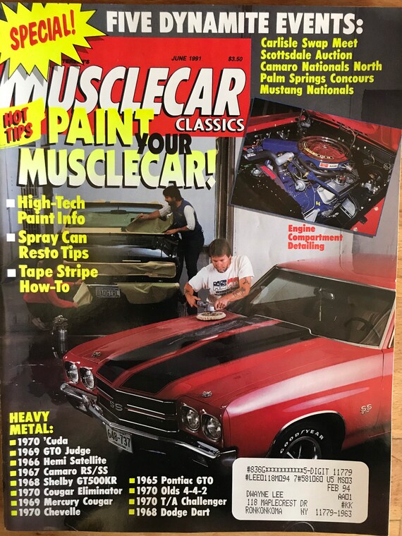 Musclecar Classics Magazine June 1991 | Etsy