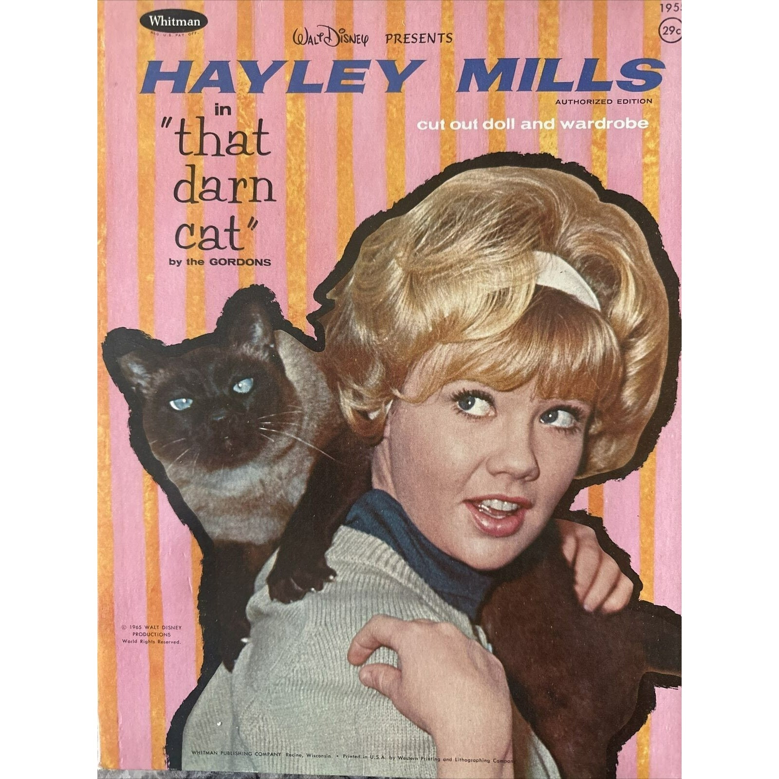Vintage Hayley Mills Paper Dolls “that Darn Cat” Cut Set 1965 - Etsy