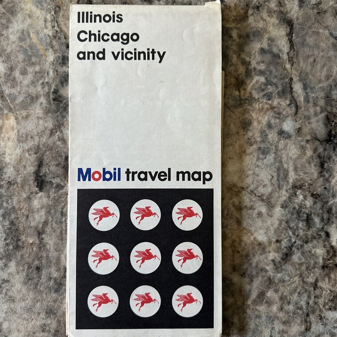 Vintage 1967 Mobil Gasoline Chicago Street Map - Etsy