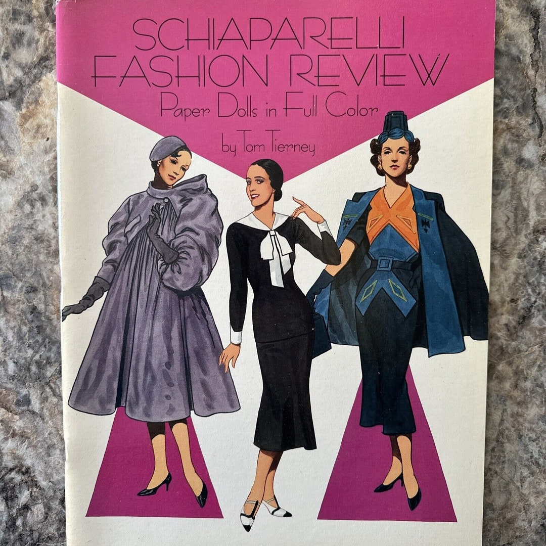 Schiaparelli Fashion Review Paper Dolls Full Color Book Tom Tierney ...