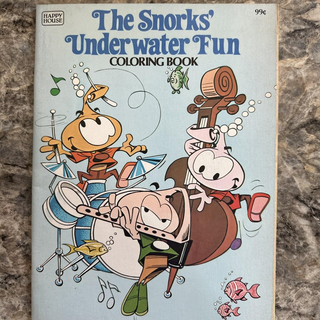 The Snorks Underwater Fun Coloring Book 1985 Unused - Etsy