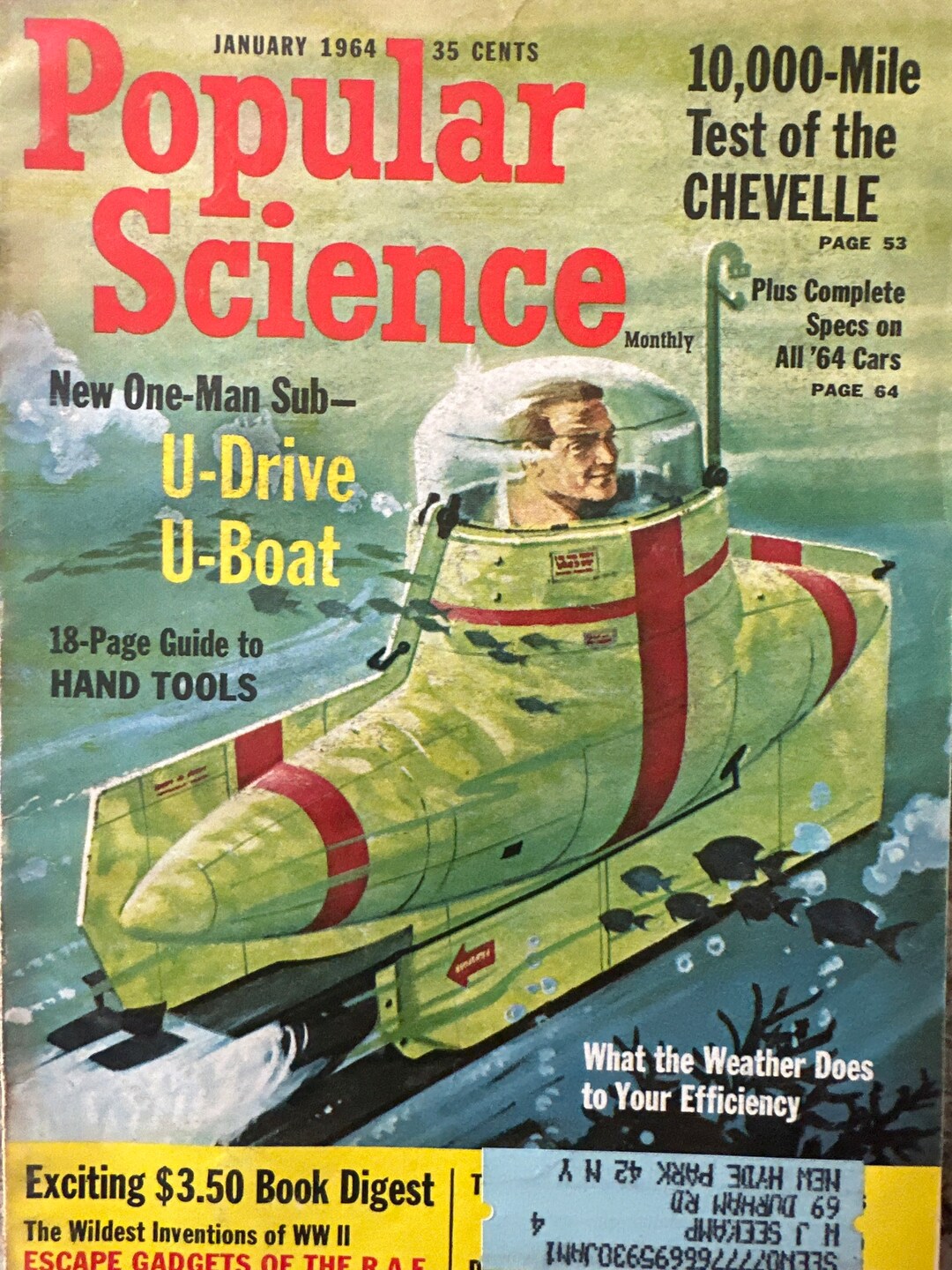 Popular Science Magazine January 1964 - Etsy