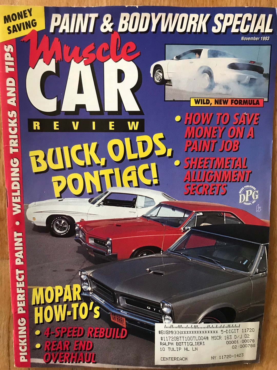 Muscle Car Review Magazine November 1993 - Etsy