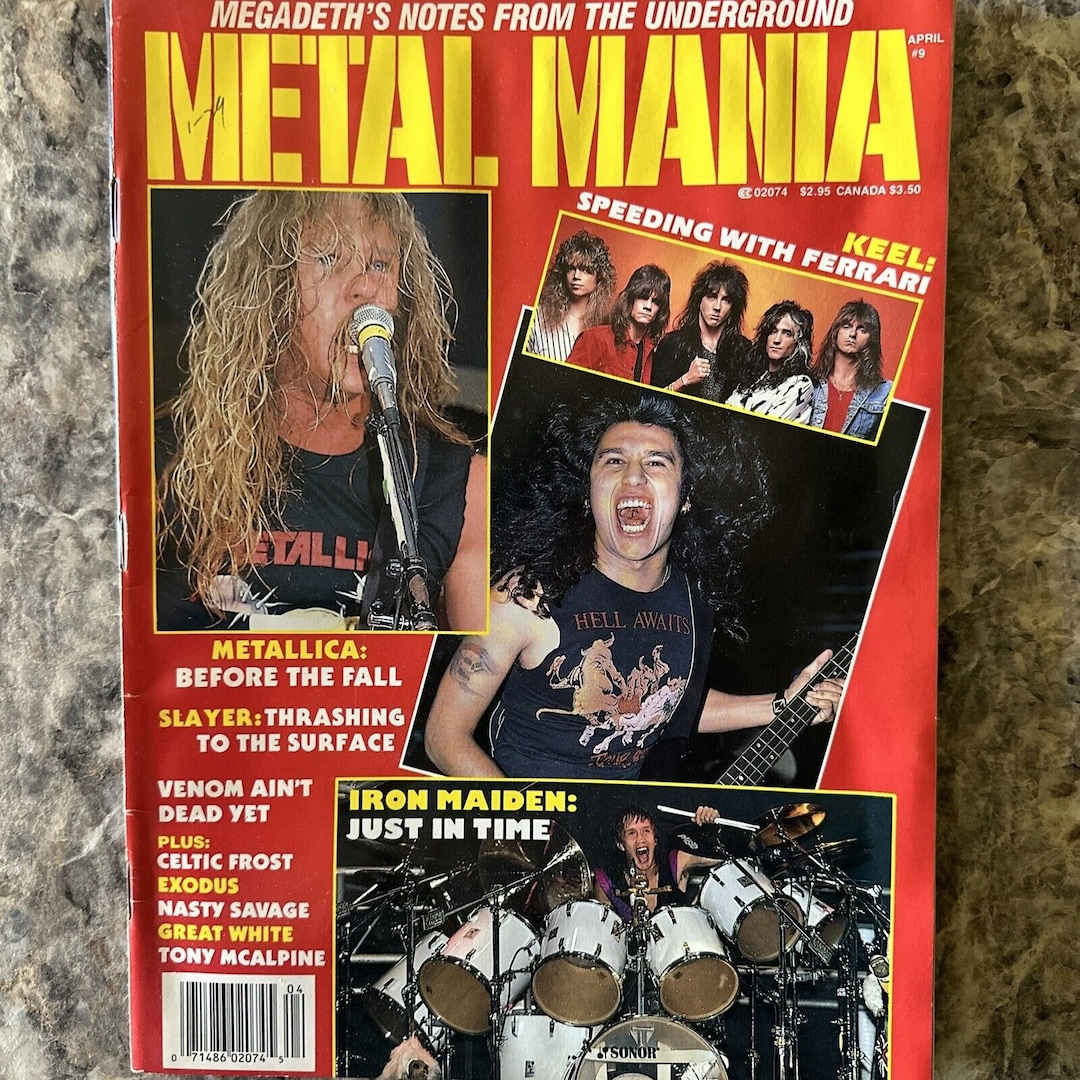 Metal Mania Magazine April 1986 Metallica Slayer Venom Keel and More - Etsy
