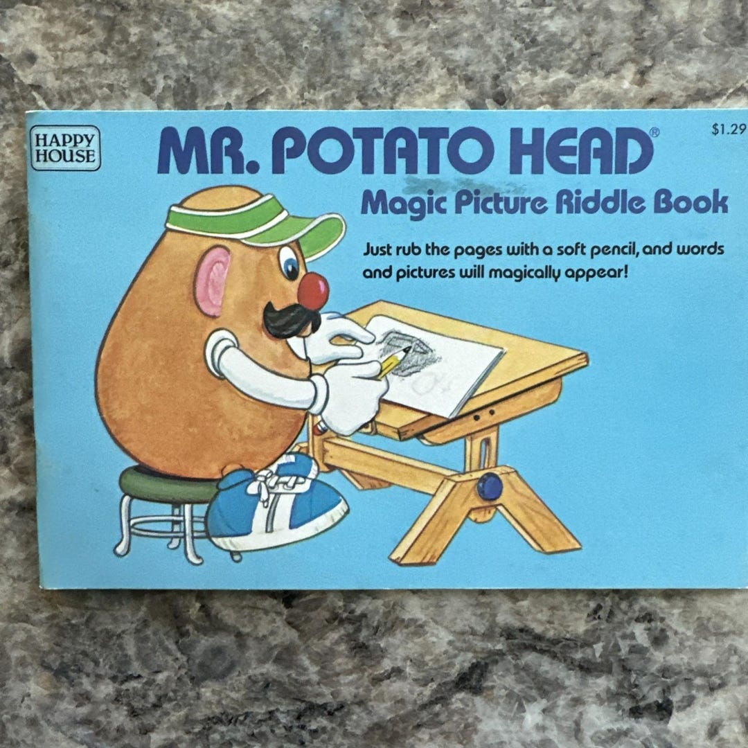 Mr Potato Head Magic Picture Riddle Book 1985 Unused Coloring Book - Etsy