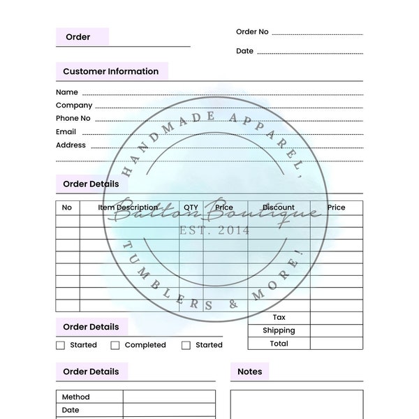 Custom Art Order Form - Etsy