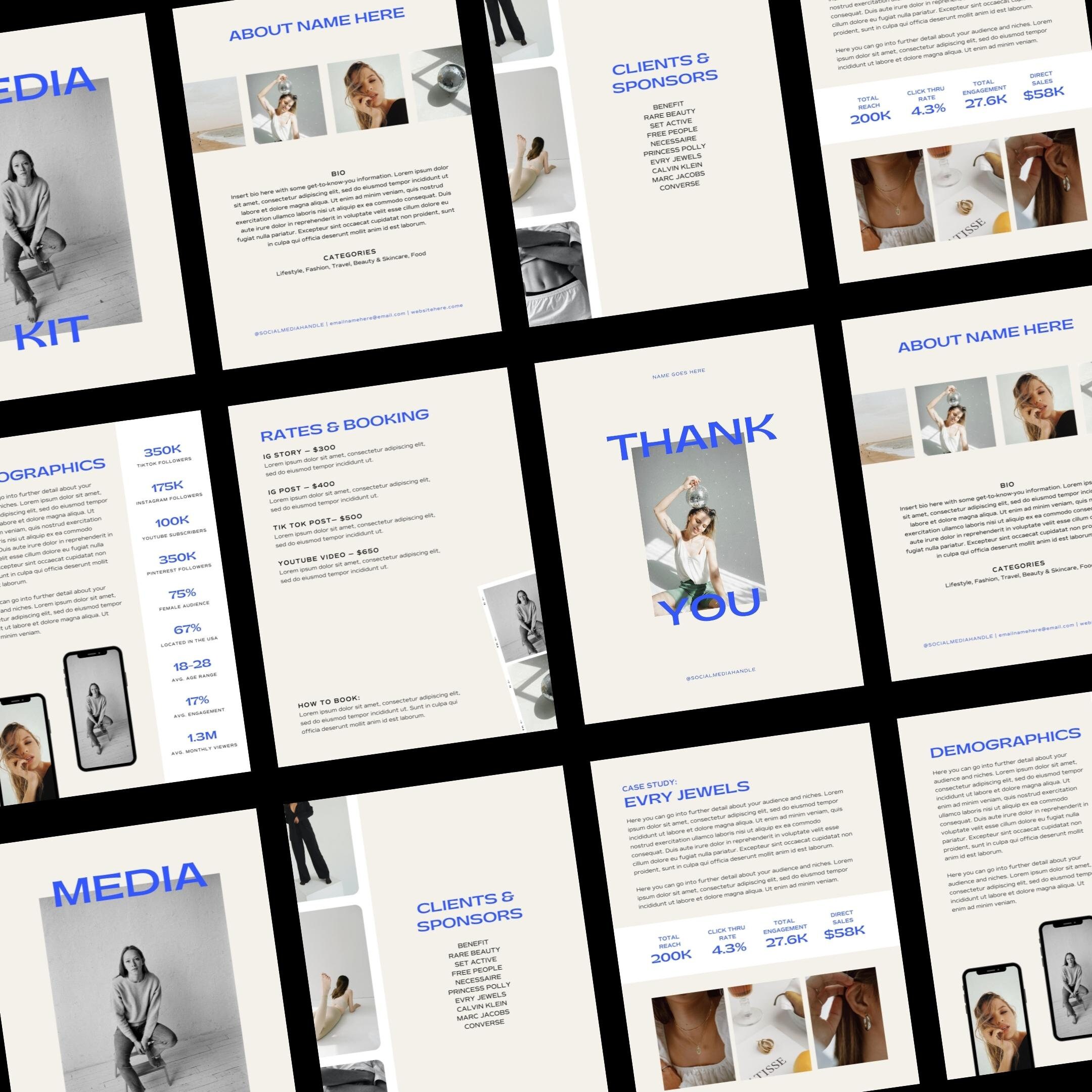 NOVA — Media Kit Canva Template - Etsy