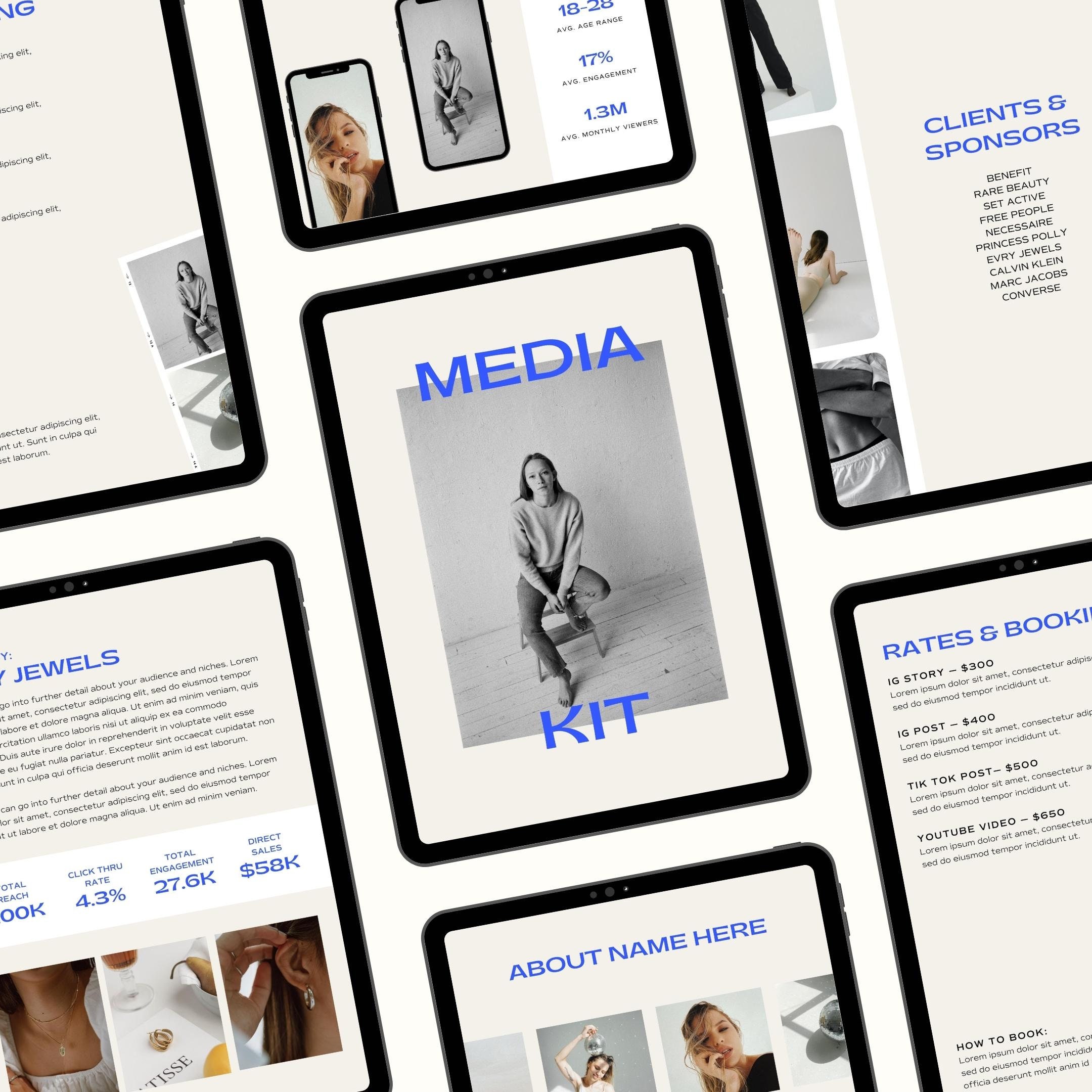 NOVA — Media Kit Canva Template - Etsy