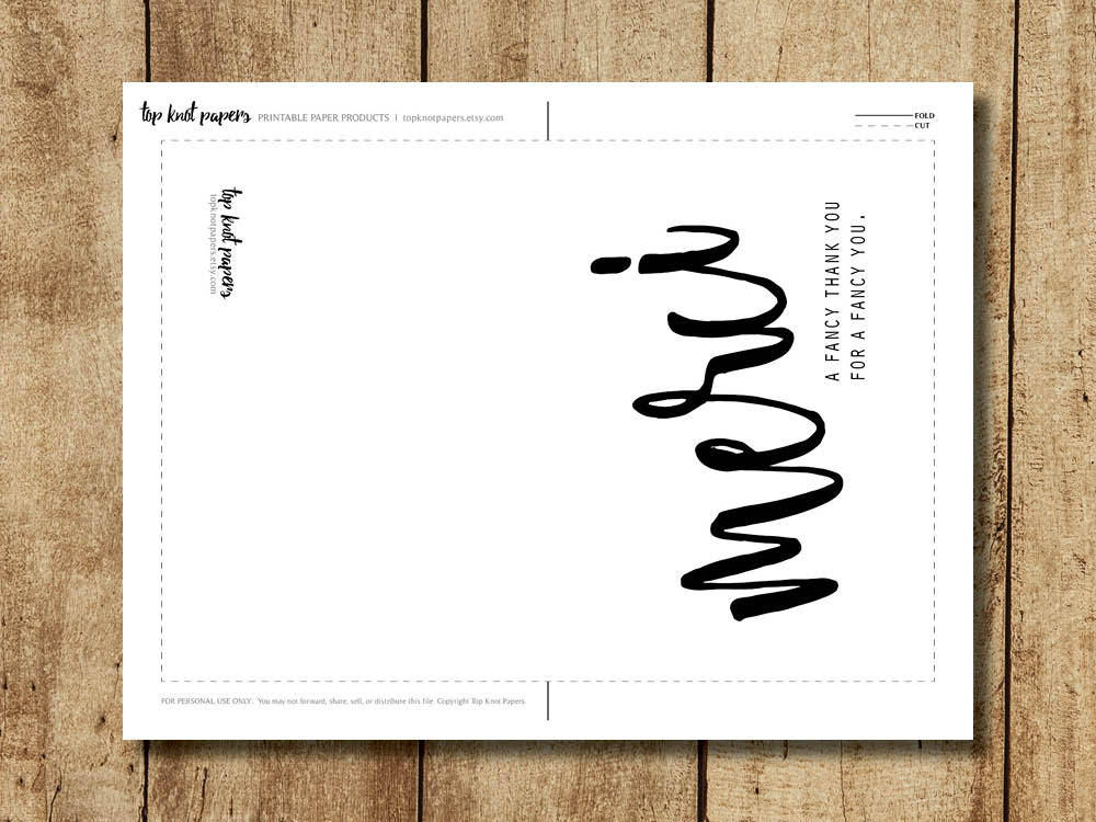 Printable Funny Thank You Card -- Make Your Own Cards at Home, DIY Card ...