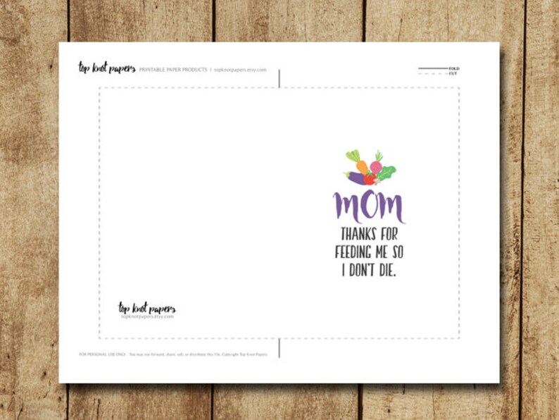Printable Mother's Day Card -- Make Your Own Cards at Home, Instant ...