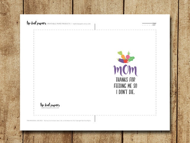 Printable Mother's Day Card -- Make Your Own Cards at Home, Instant ...