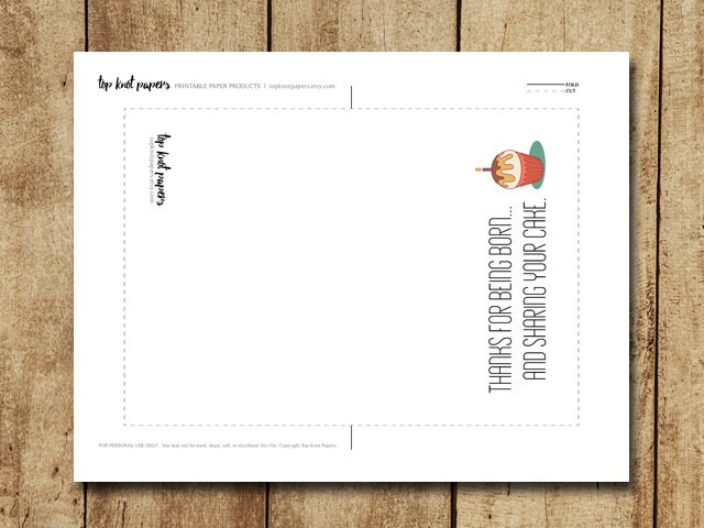 Printable Birthday Card -- Make Your Own Cards at Home, Instant ...
