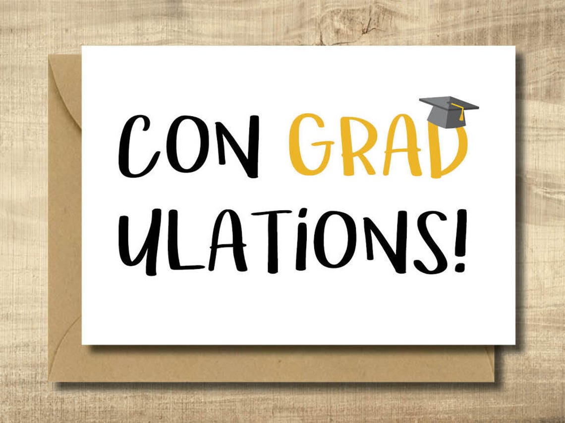 Printable Graduation Card -- Make Your Own Cards at Home, Instant ...