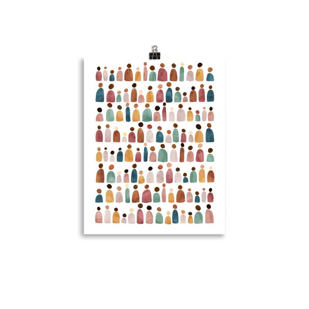 Diversity & Inclusion Figures Art Print | DEI Equality Diversity ...