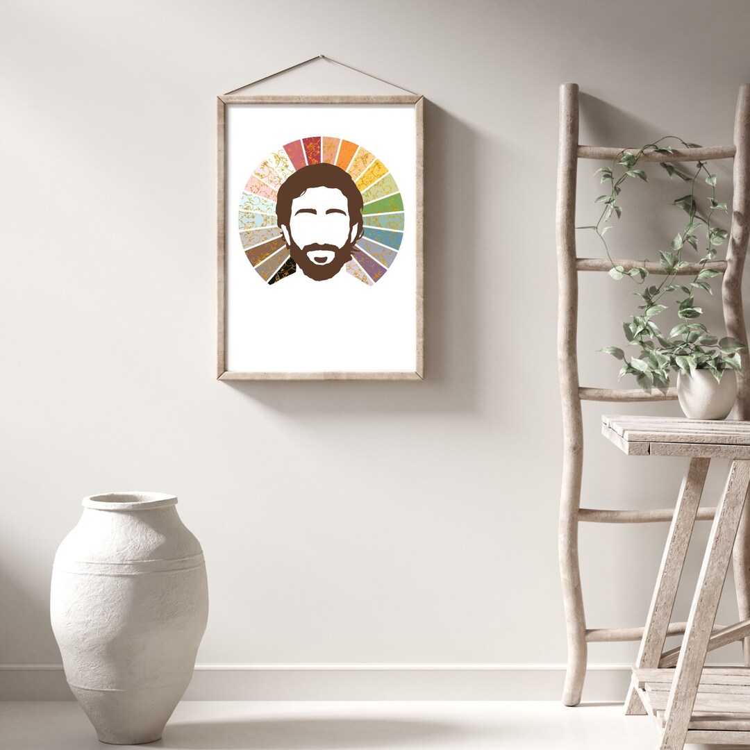 Love One Another Jesus Christ LGBTQ Pride Rainbow Halo - Etsy