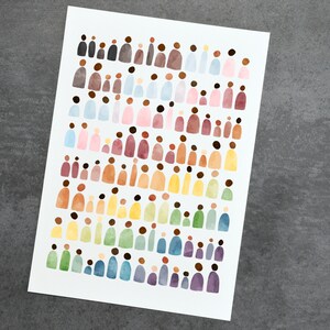 Pride Rainbow Figures Art Print | LGBTQ+ Inclusive Pride Gift | Art ...