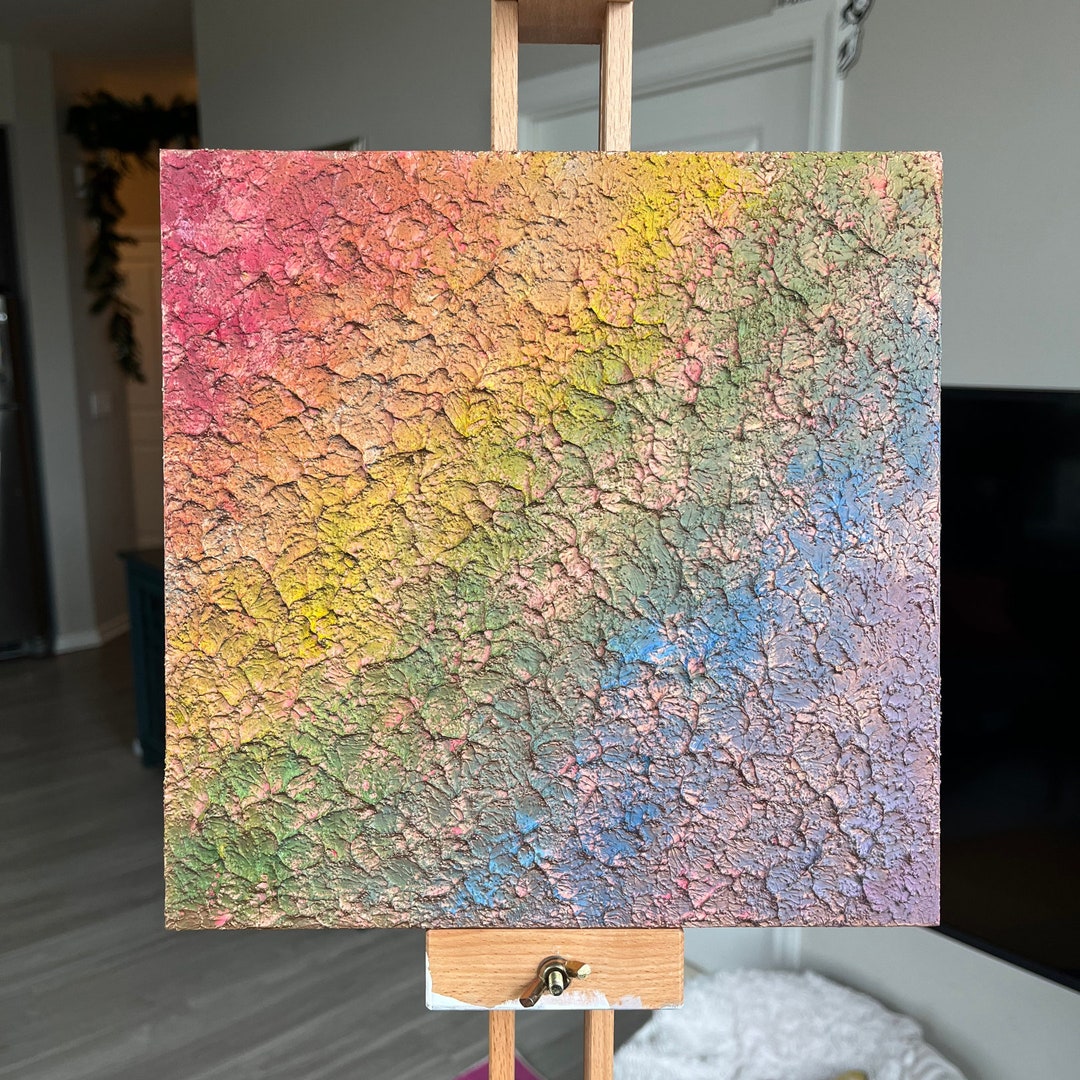 Rose Gold Rainbow LGBTQIA Pride Art Original Acrylic Painting on Wood ...