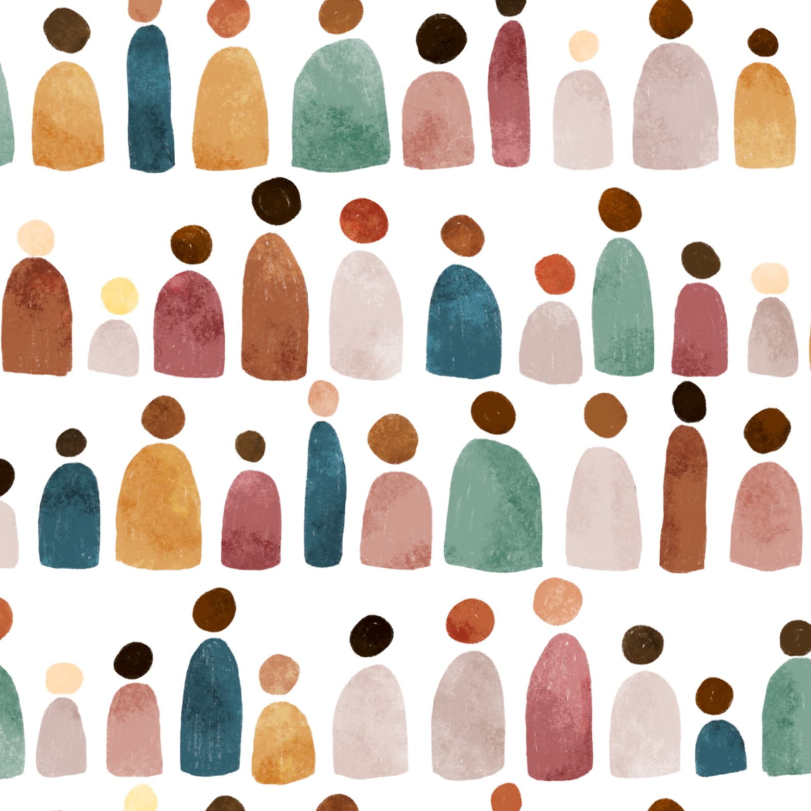 Diversity & Inclusion Figures Art Print | DEI Equality Diversity ...
