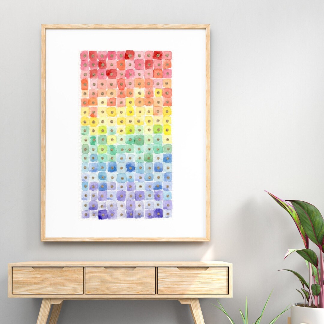 Abstract Pride Rainbow Art Print LGBTQ Inclusive Pride Flag Colors Art ...