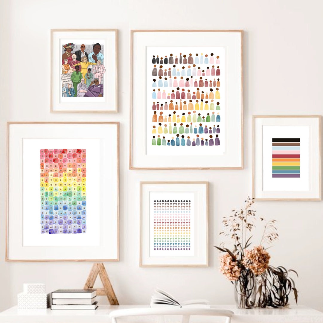 Set of 7 Pride Wall Art LGBTQ Printable Wall Art Pride Print-at-home ...