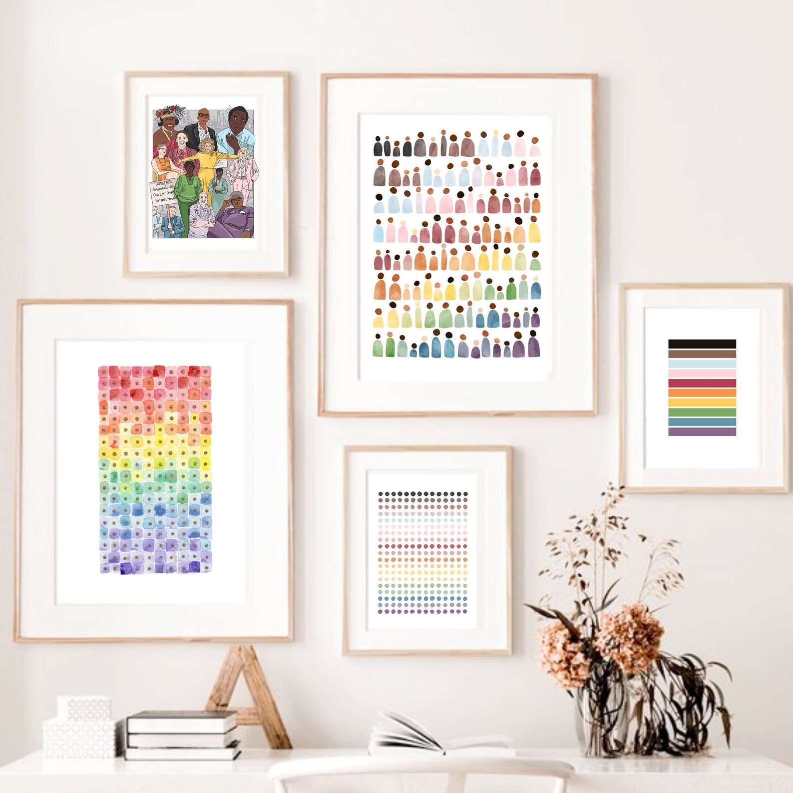 Set of 7 Pride Wall Art LGBTQ Printable Wall Art Pride - Etsy