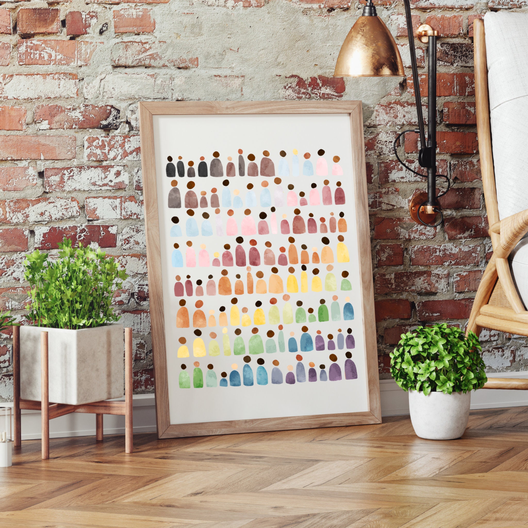 Pride Rainbow Figures Art Print | LGBTQ+ Inclusive Pride Gift | Art ...