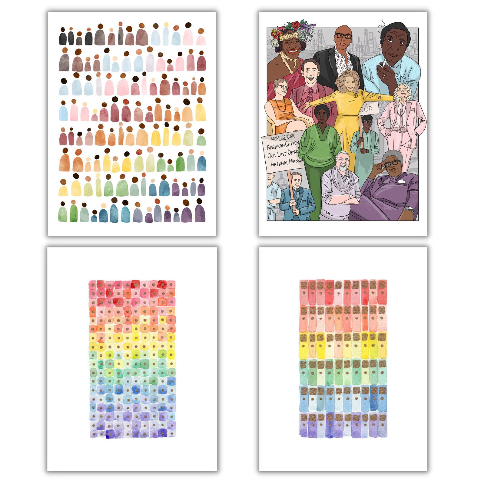 Set of 7 Pride Wall Art LGBTQ Printable Wall Art Pride - Etsy