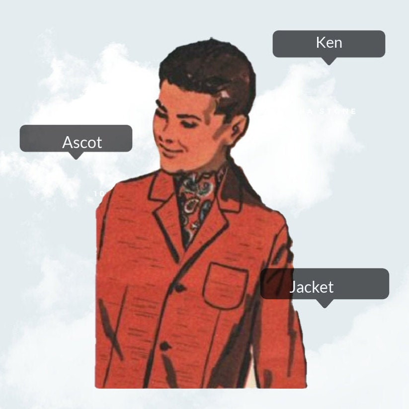 Ken Business Suit Jacket and Tie DIY Printable Sewing Pattern - Etsy