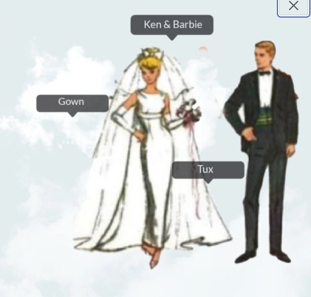 Fashion Doll Wedding Dress and Tux PDF Sewing Pattern Bundle - Etsy