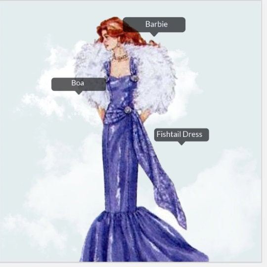 Fashion Doll Fishtail Mermaid Dress PDF Sewing Pattern - Etsy