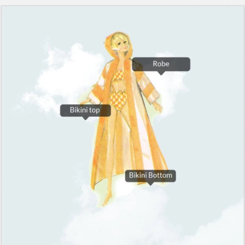 Fashion Doll Bikini Beach Printable Pdf Sewing Pattern Bundle - Etsy