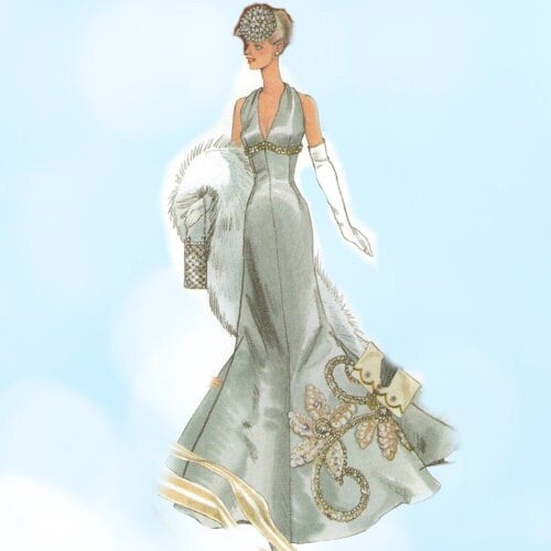 Fishtail Halter Mermaid Dress Printable PDF Pattern for 11.5 in Fashion ...