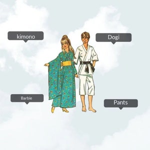 Fashion Doll Kimono and Gi DIY Printable Sewing Pattern Karate - Etsy
