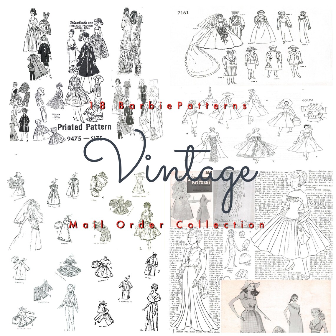 Over 100 Items to Sew 19 Vintage Mail Order Fashion Doll - Etsy