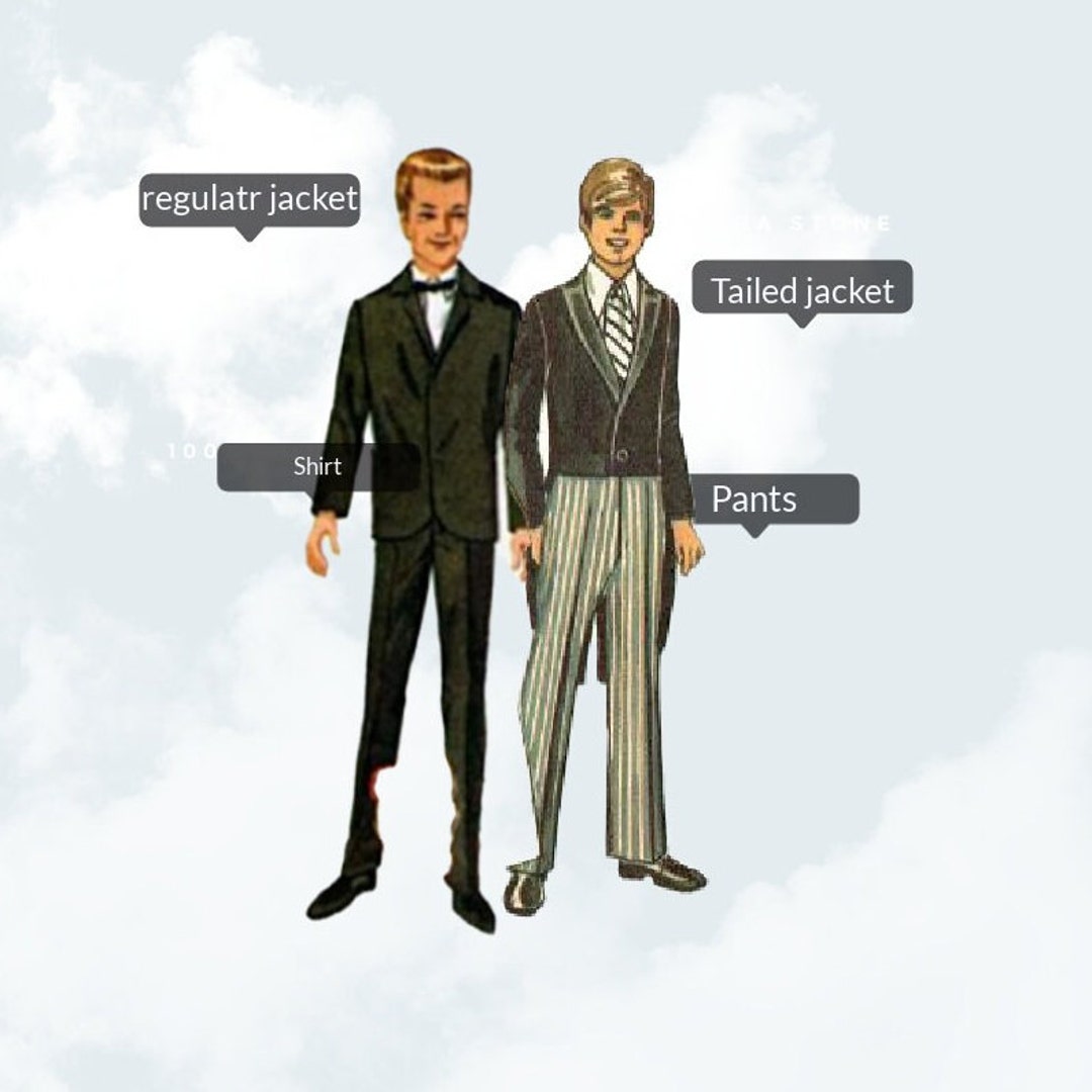 Ken Tuxedo PDF Pattern Male Fashion Doll - Etsy