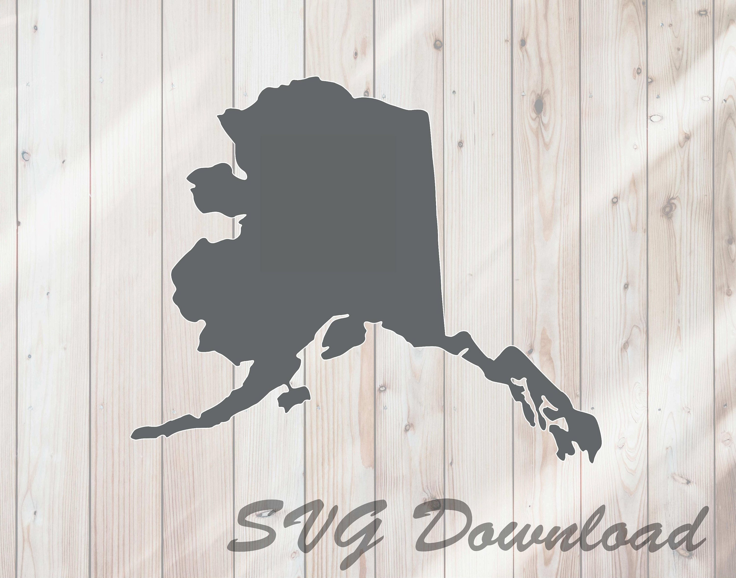 Alaska Shape State Template SVG Instant Download / Vinyl & | Etsy