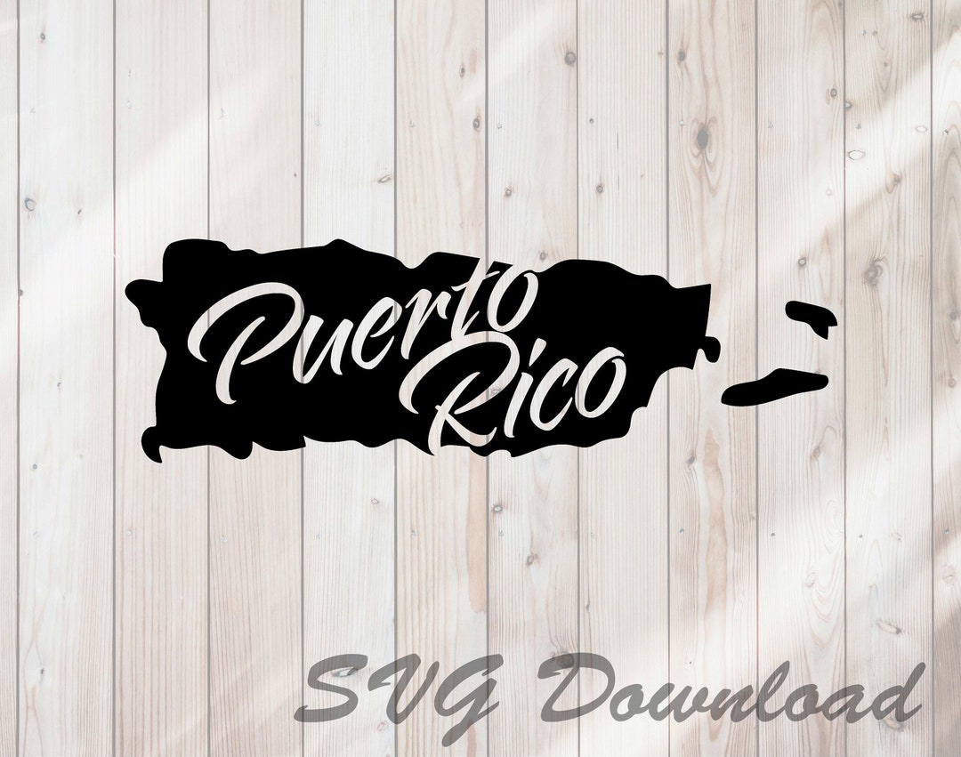 Puerto Rico Shape SVG Puerto Rico Script SVG Instant Download - Etsy