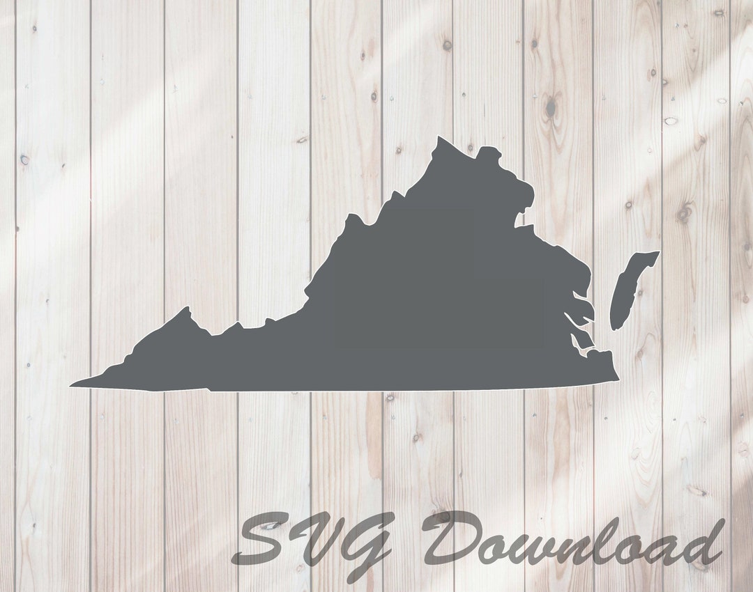 Virginia Shape State Template SVG Instant Download / Vinyl & - Etsy