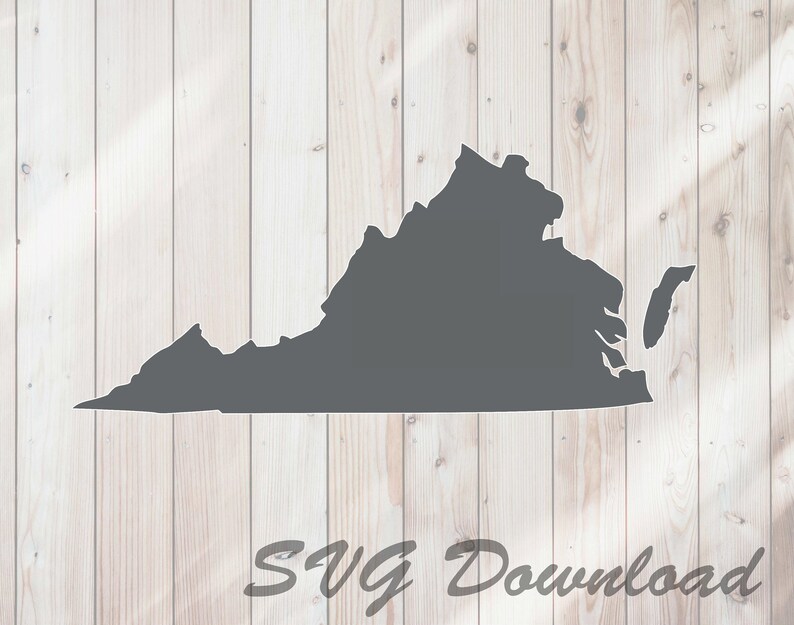 Virginia Shape State Template SVG Instant Download / Vinyl & - Etsy