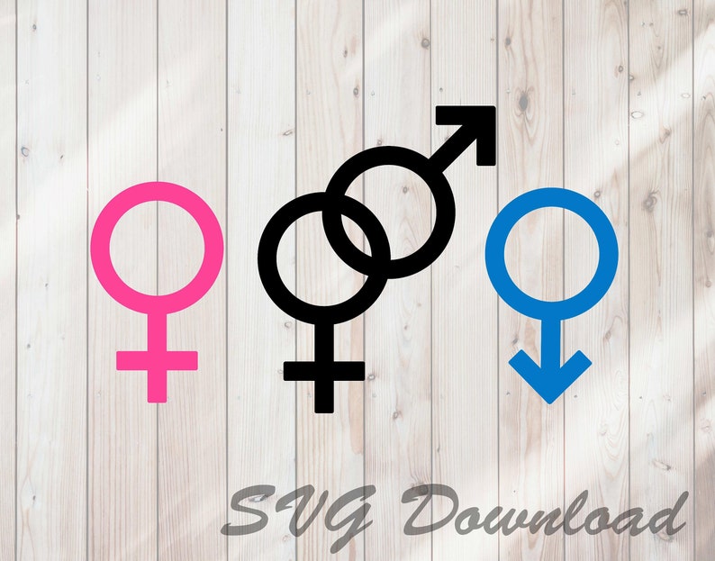 Gender Symbols Svg Male Female Sex Svg Cut File Instant Download Porn